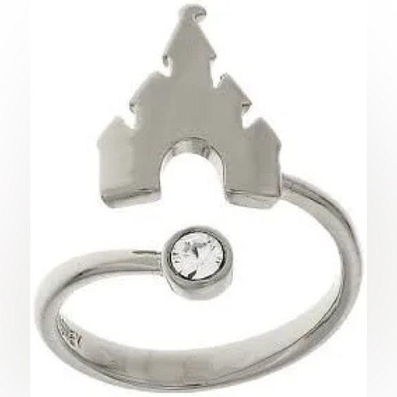 Disney | Jewelry | Disney Parks Castle Ring With Swarovski Crystal In ...